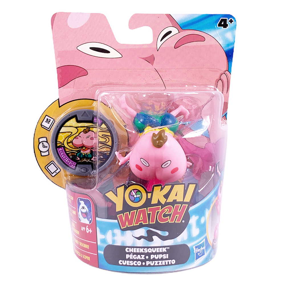 Фигурка с медал Yo-kai Watch Cheeksqueek 978105, Medal Moments, Розов ...